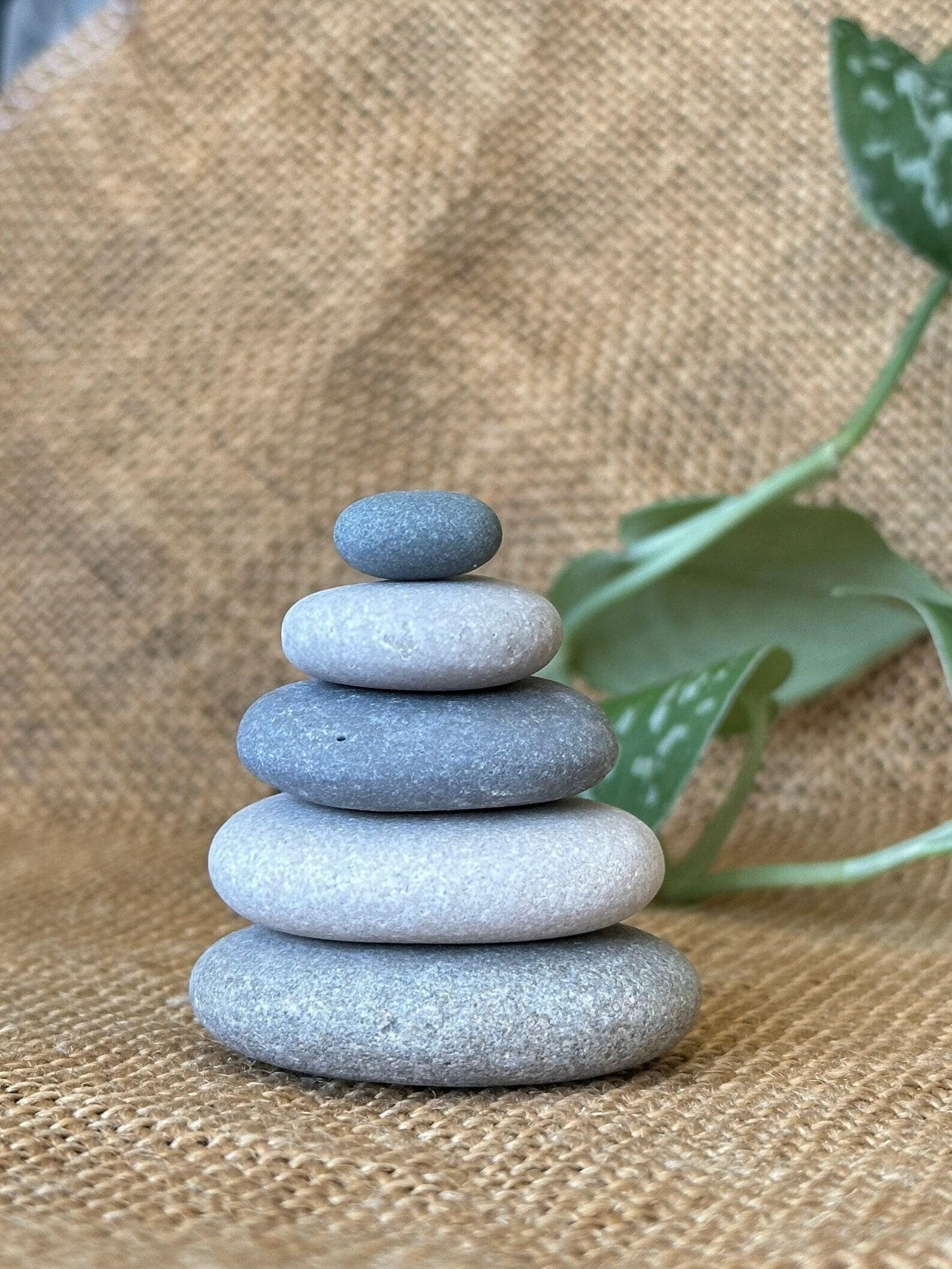 Balancing Stones - Natural Stackable Rocks, Stacking Set Pebbles ...