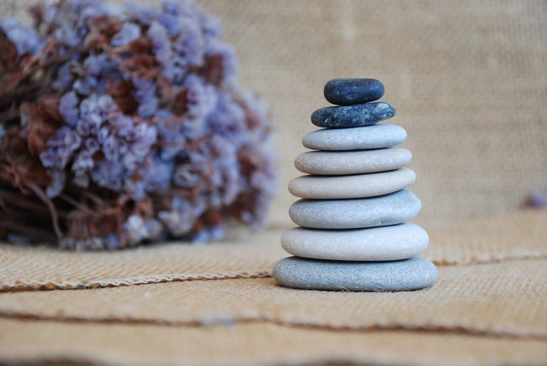 Balancing Stones Natural Stackable Rocks, Stacking Set Pebbles ...