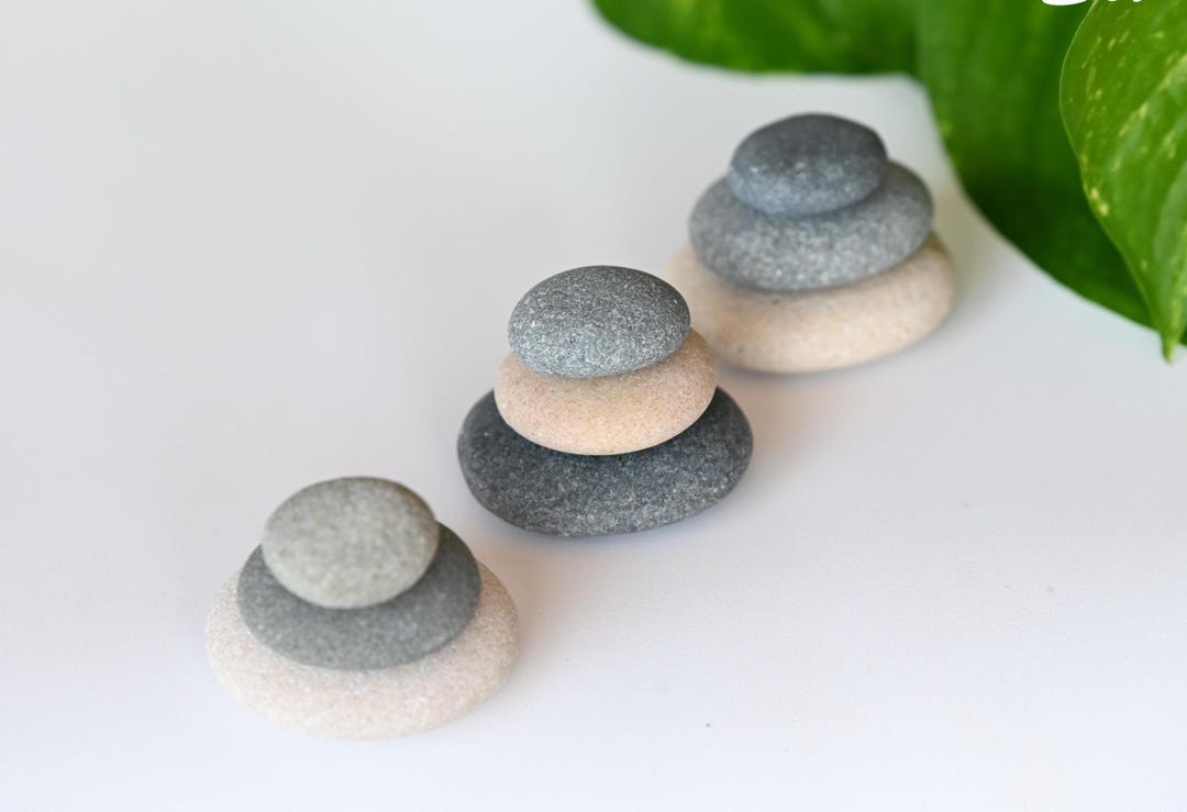 Balancing Stones - Natural Stackable Rocks, Stacking Set Pebbles ...