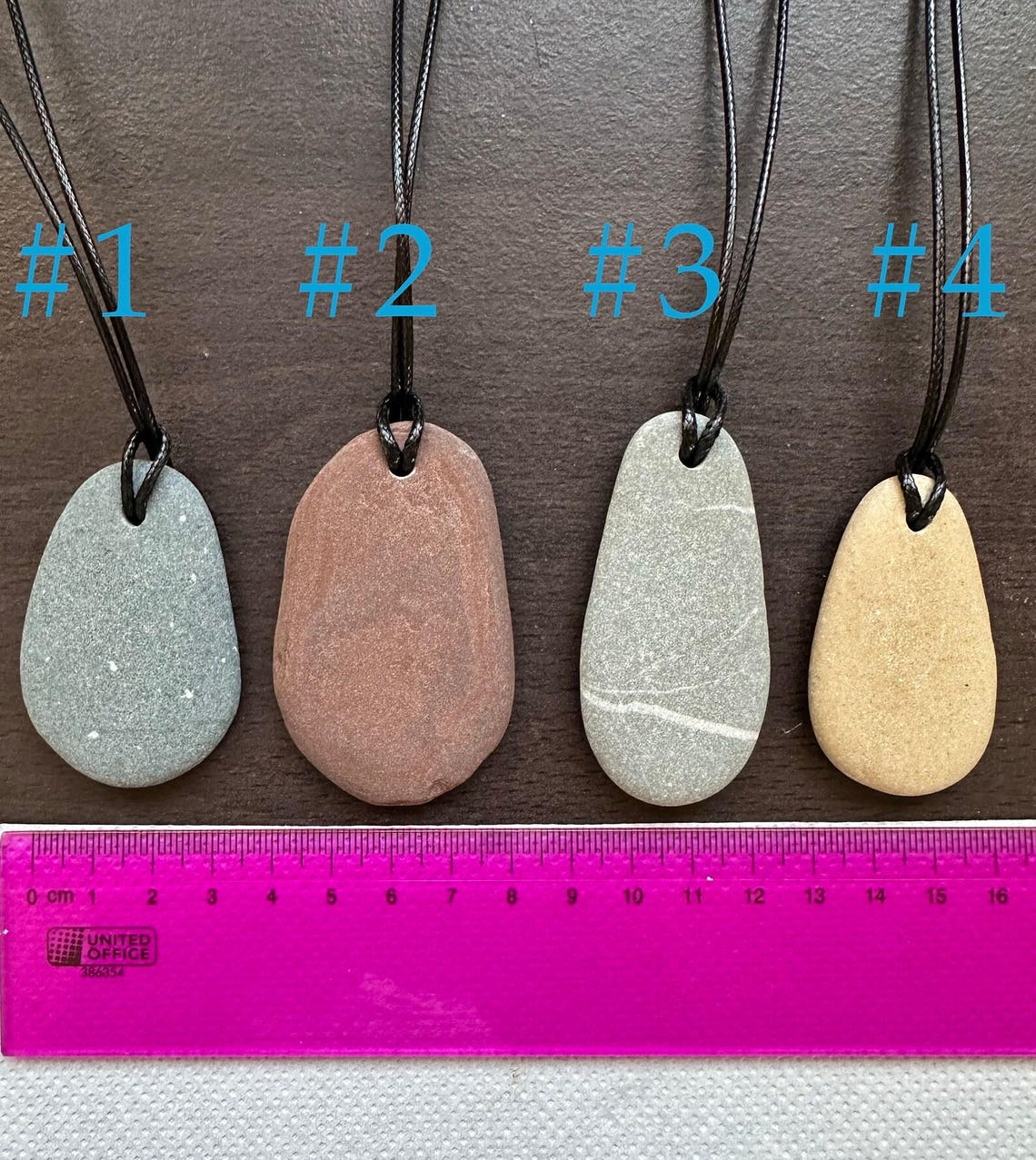 Simple Unisex Sea Pebble Necklace - Natural Beach Pebble Pendant Stone ...