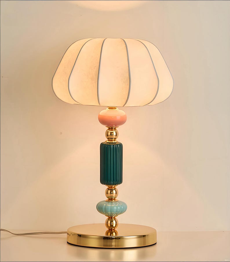 Wabi-sabi Silk Table Lamp: Post-modern Ceramic Totem - Soft Light for ...