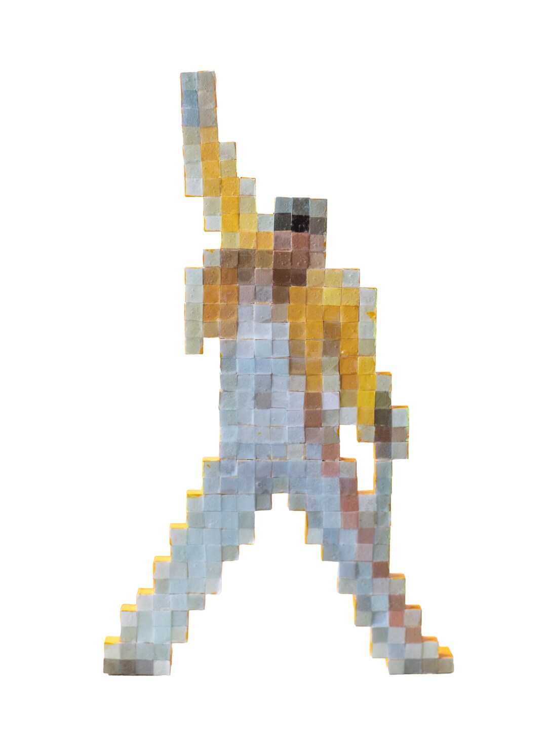 Freddie Mercury Figure in Wooden Pixel Art – Handmade Pop Art | Retro ...