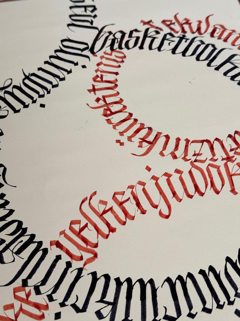 Custom Calligraphy Fraktur Fraktur Calligraphy Medieval Manuscript ...