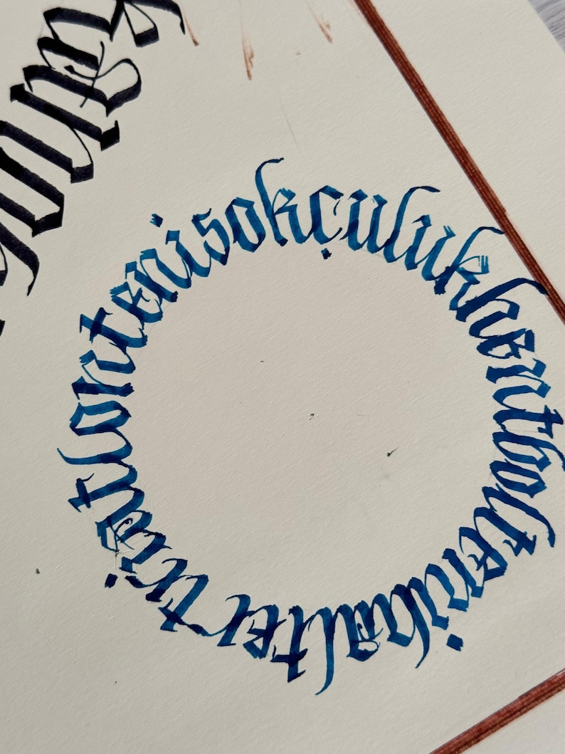 Custom Calligraphy Fraktur Fraktur Calligraphy Medieval Manuscript ...