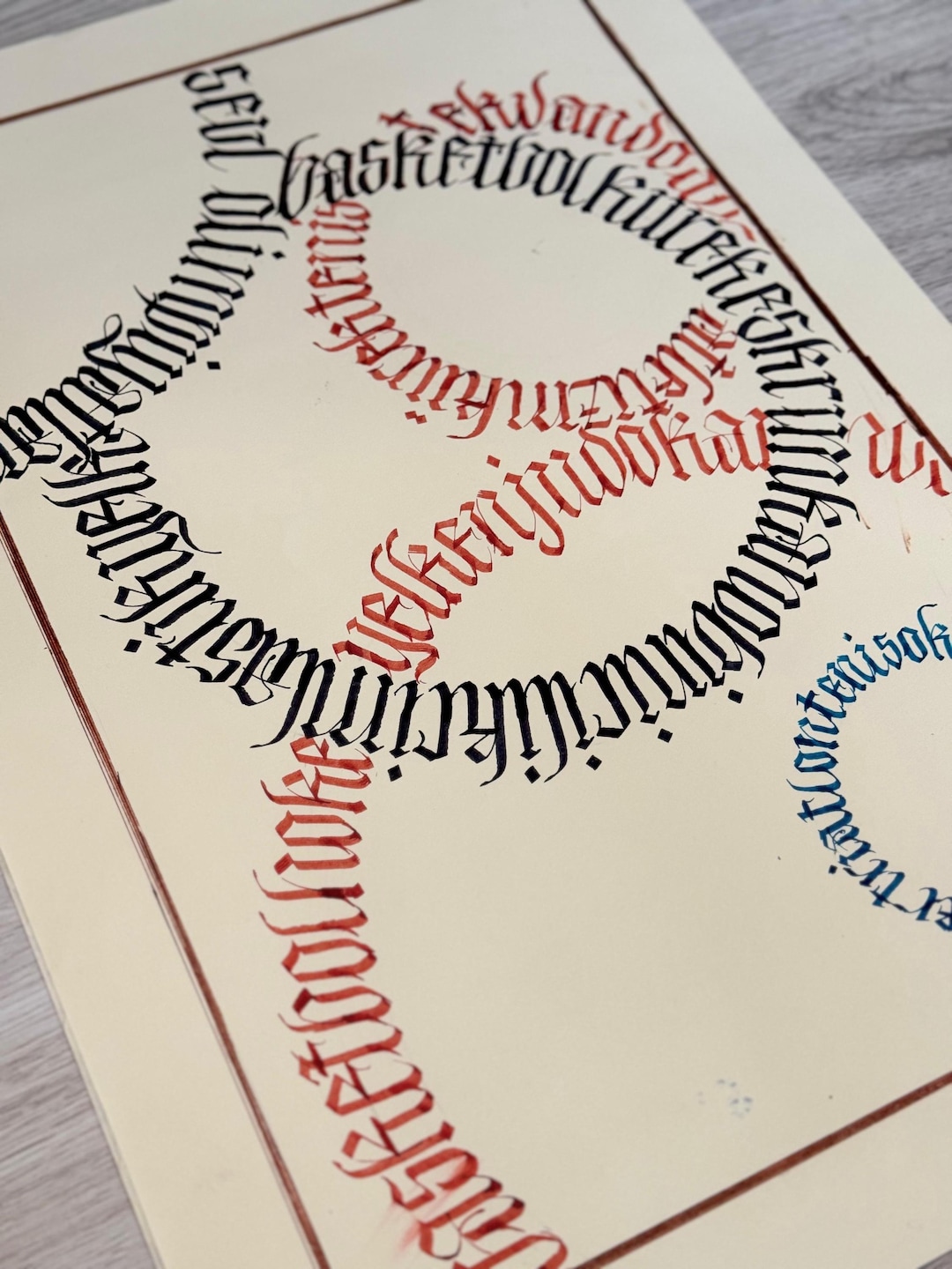 Custom Calligraphy Fraktur Fraktur Calligraphy Medieval Manuscript ...