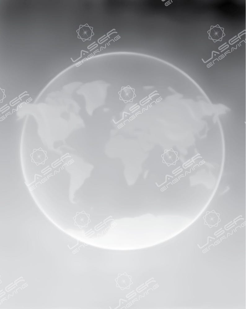 3D Depth Map for Laser Engraving World Map Digital File - Etsy