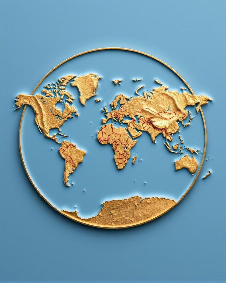 3D Depth Map for Laser Engraving World Map Digital File - Etsy