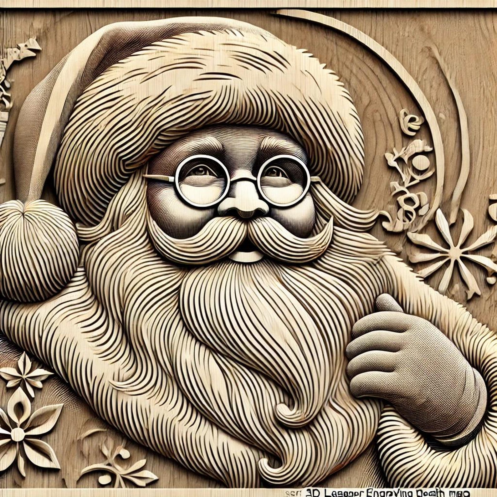 Santa Claus Depth Map - Etsy