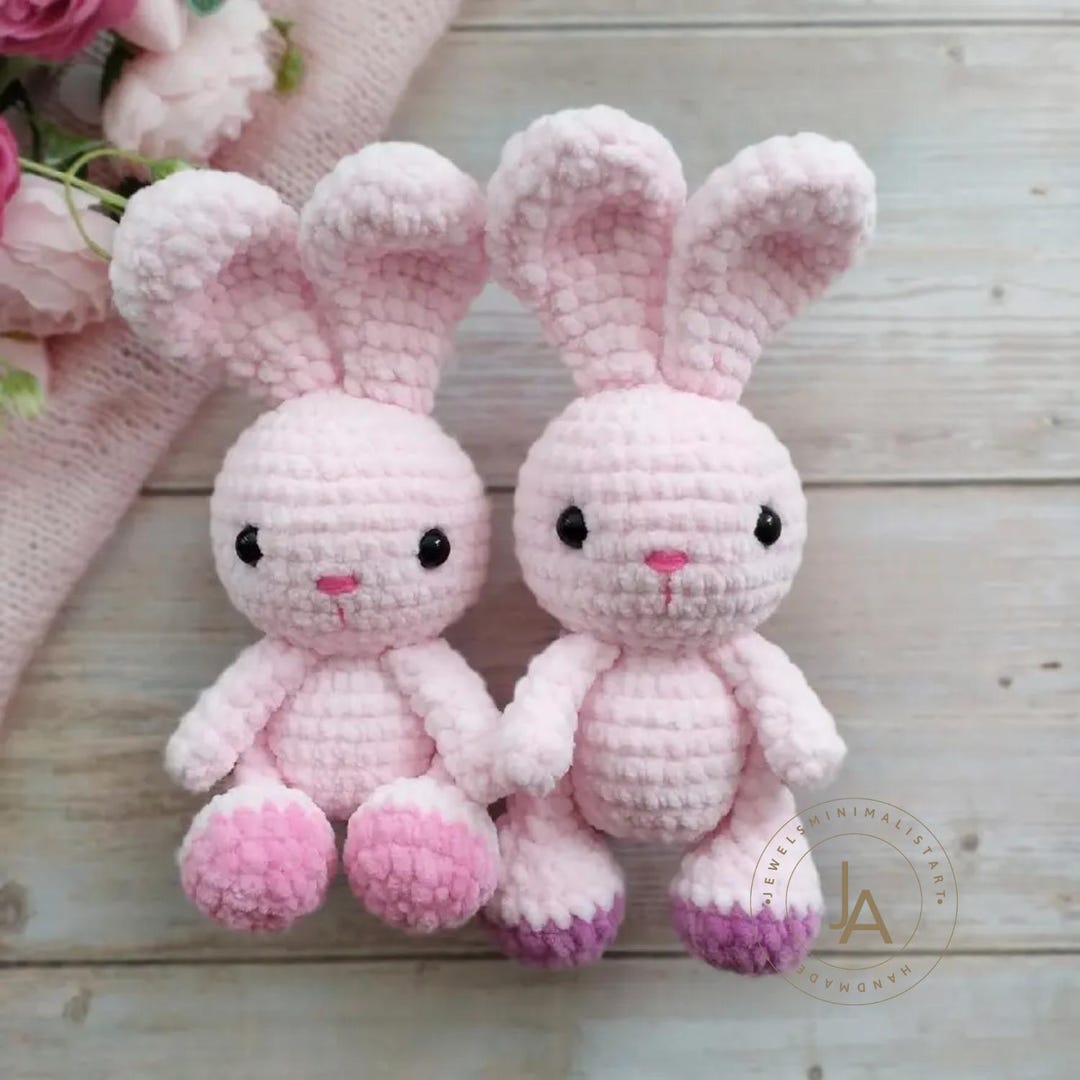 Crochet Pattern Bunny, Amigurumi Easter Plush Bunny Tutorial, Crochet ...