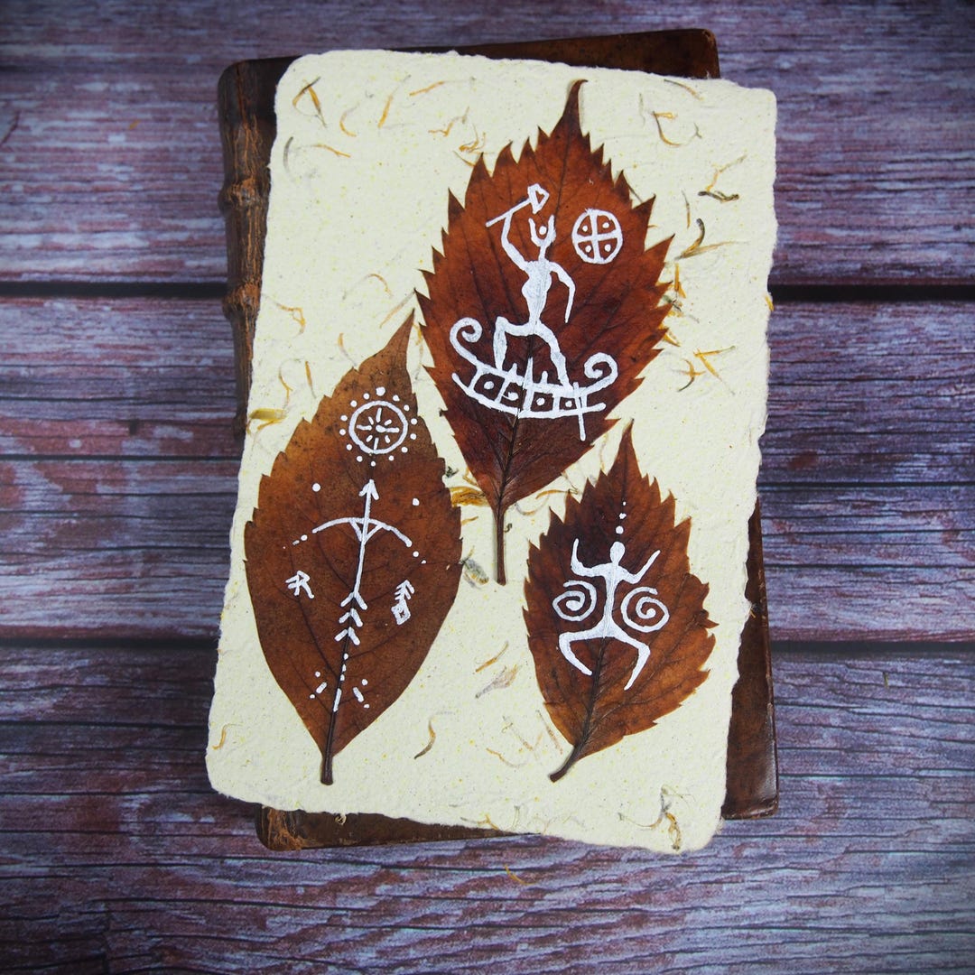 Viking Wall Decoration Made of Stabilized Tree Leaves, Hand Painted ...