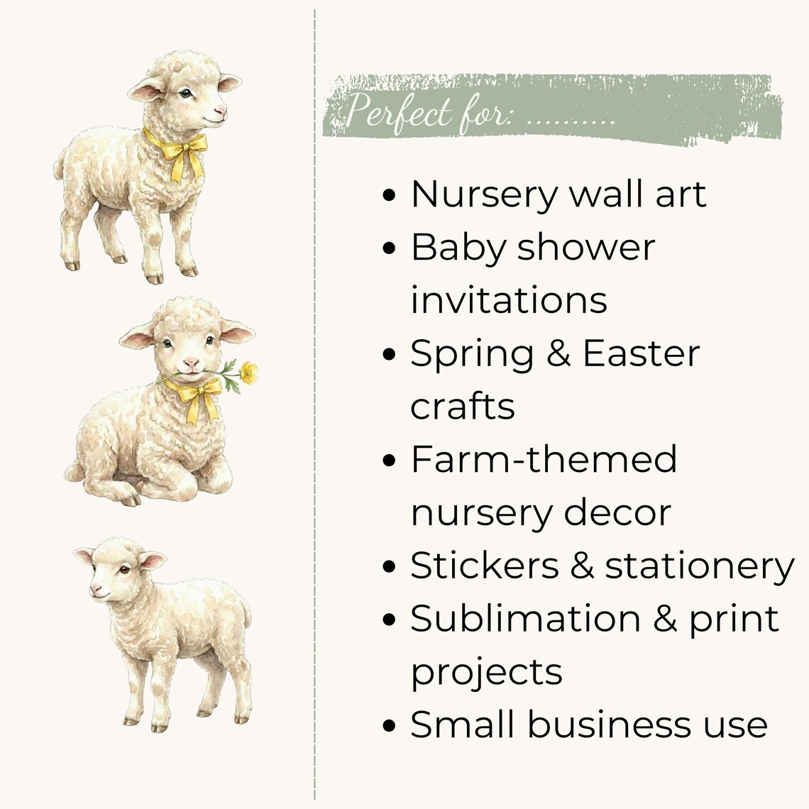 Spring Lamb Clipart PNG, Baby Lamb Nursery Clipart, Easter Lamb ...