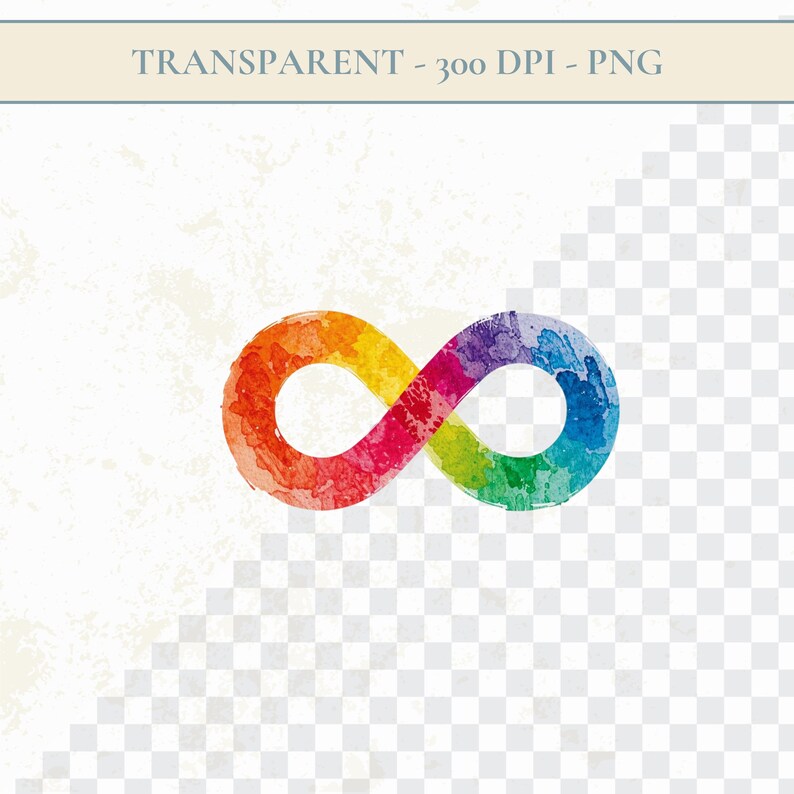 Rainbow Neurodiversity Infinity Symbol PNG Clip Art (digital Download ...
