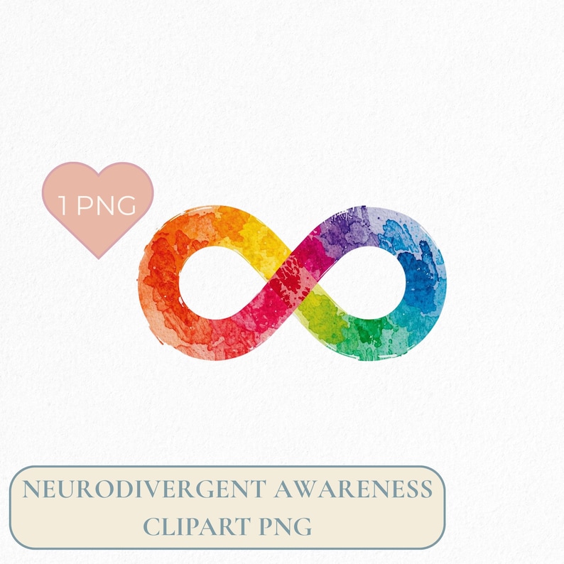 Rainbow Neurodiversity Infinity Symbol PNG Clip Art (digital Download ...