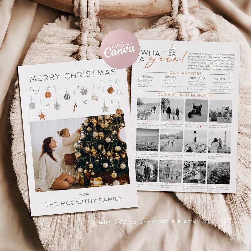 Year in Review Card - Etsy