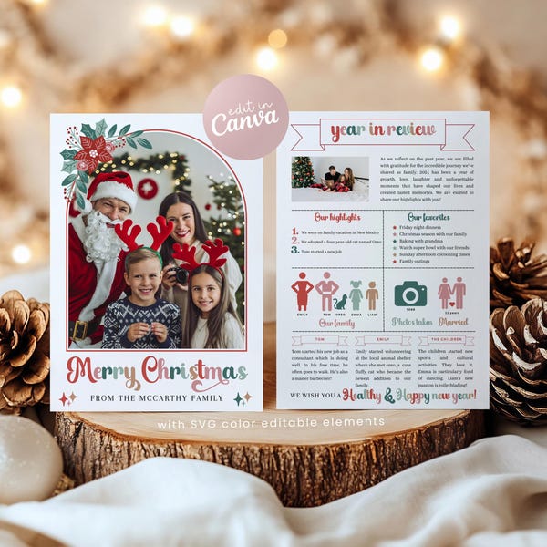 Year in Review Card - Etsy