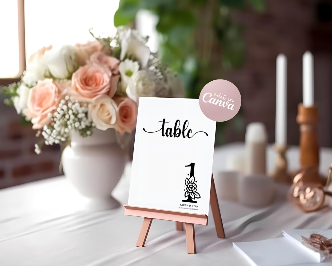 Printable Table Numbers | Modern Table Numbers | Table Numbers ...