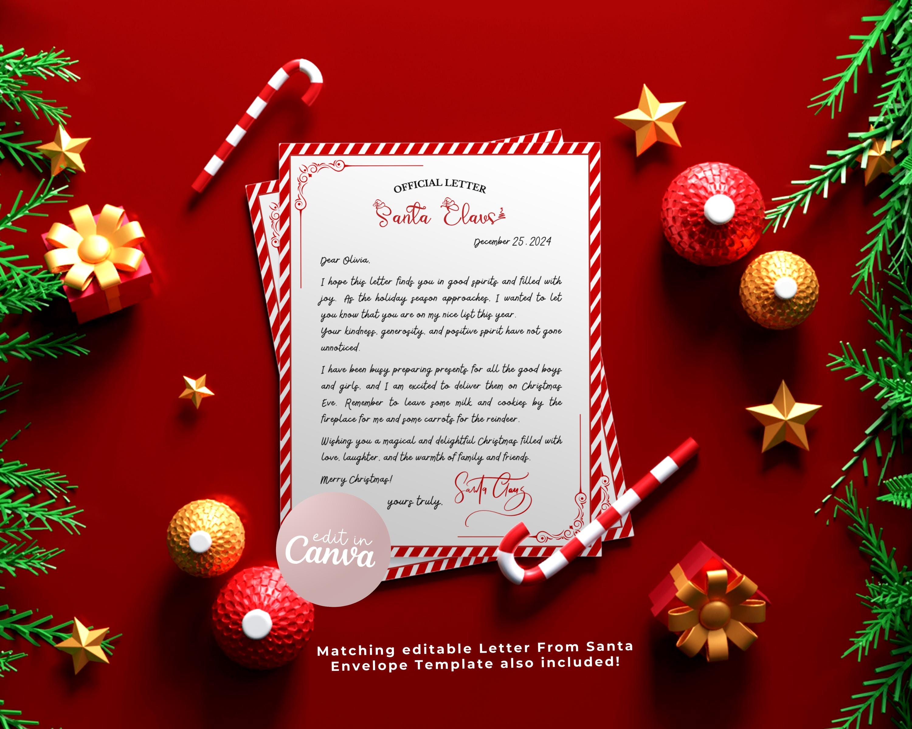 Printable Official Letter From Santa Claus North Pole Mail Letter From ...
