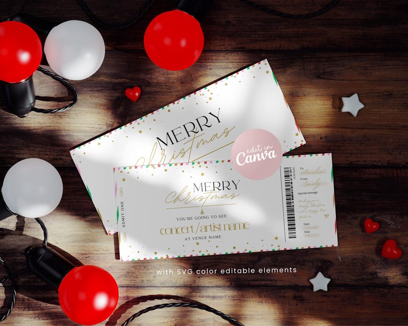 Editable Surprise Concert Ticket Surprise Gift Coupon Event Ticket ...