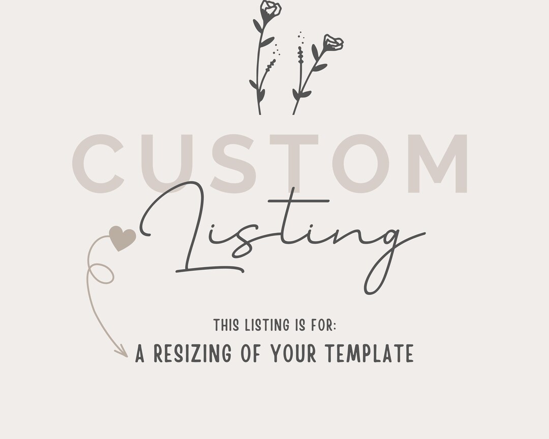 Custom Size for My Digital Template Purchase Re-size Digital Card Label ...