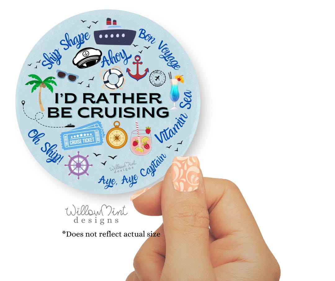 I’d Rather Be Cruising Sticker | Happy Planner | Cruise | Waterproof ...