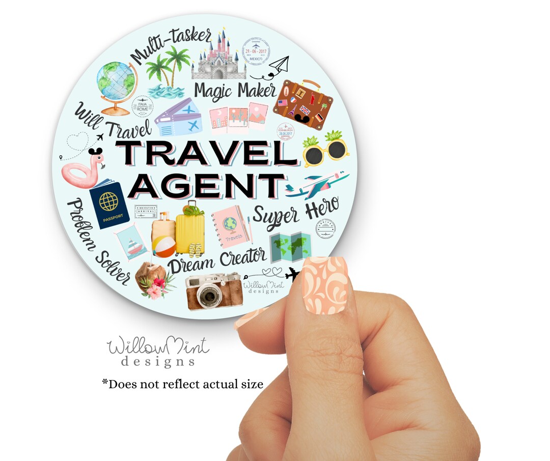 Travel Agent Sticker: Waterproof Vinyl Decal for Laptop, Hydroflask ...