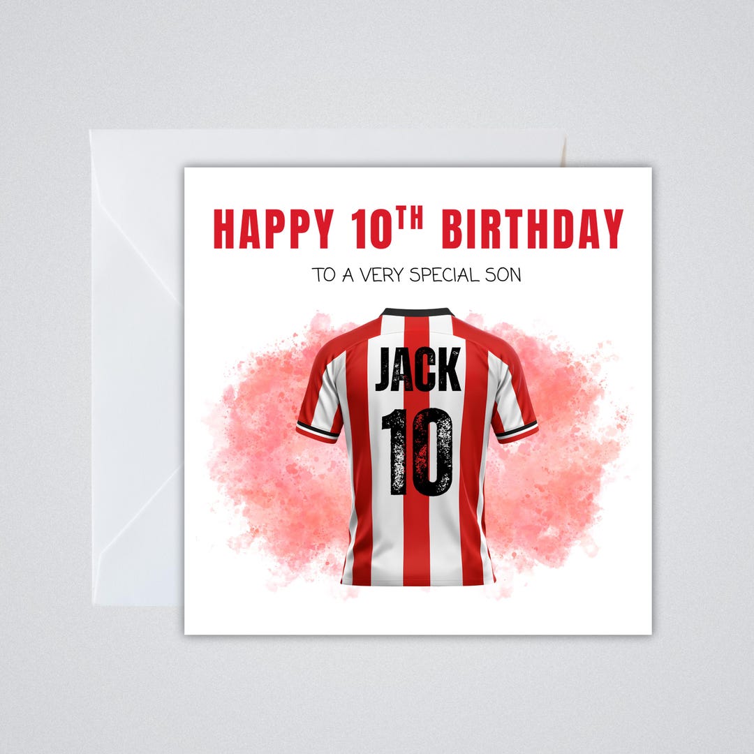 Sunderland Brentford Football Shirt Birthday Card | Premier League ...