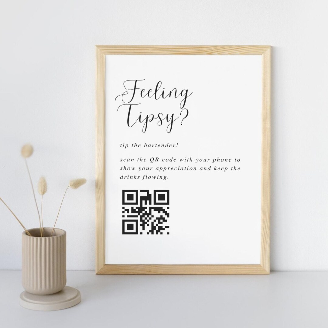 Feeling Tipsy Editable Sign | Tip the Bartender | Canva Template ...
