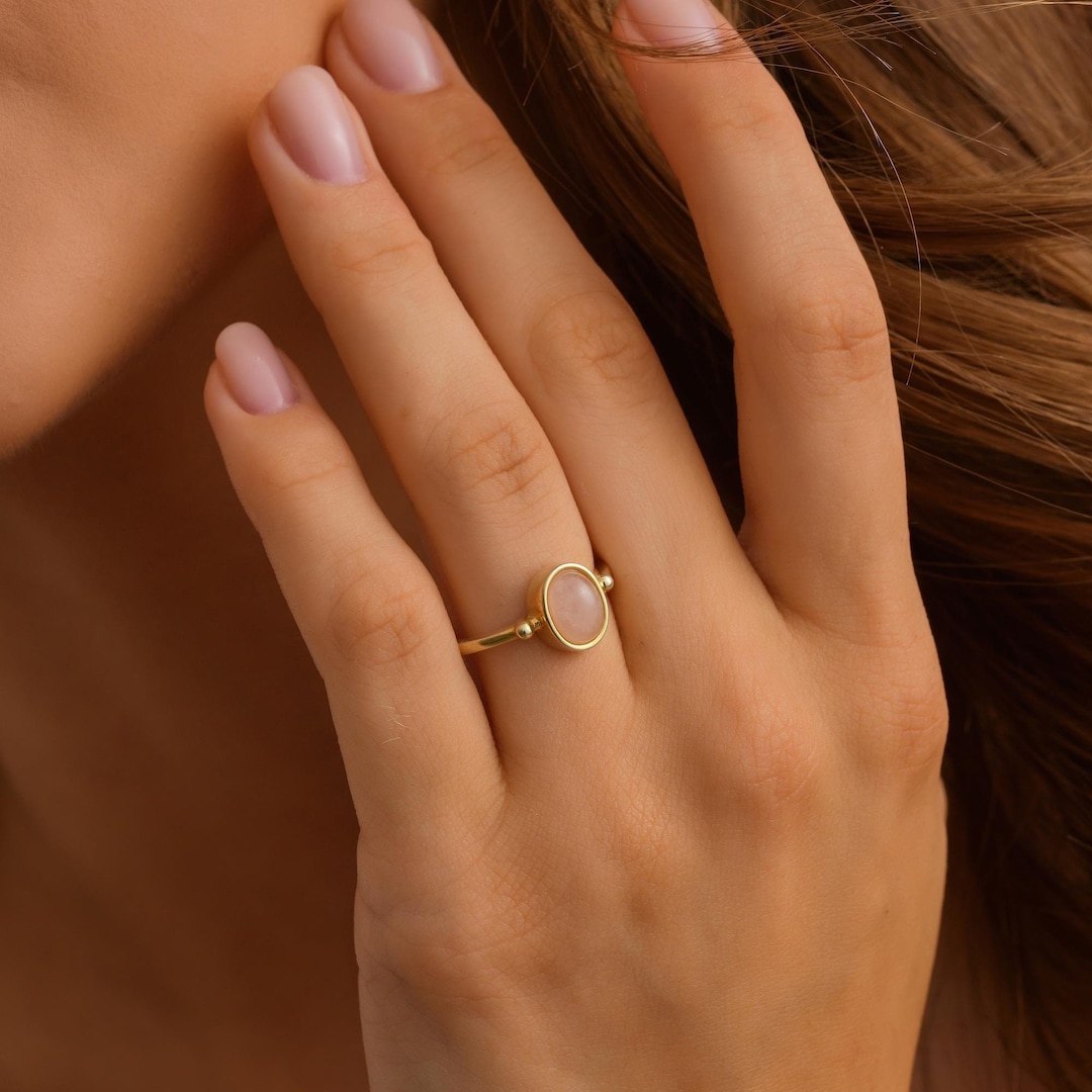 Vintage 14K Gold Birthstone Ring • Custom Gemstone Ring • Personalized Jewelry for Women ...