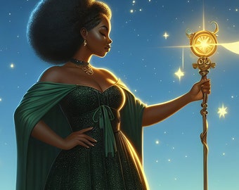 The Emrald Witch, Ai-generated Art - Etsy