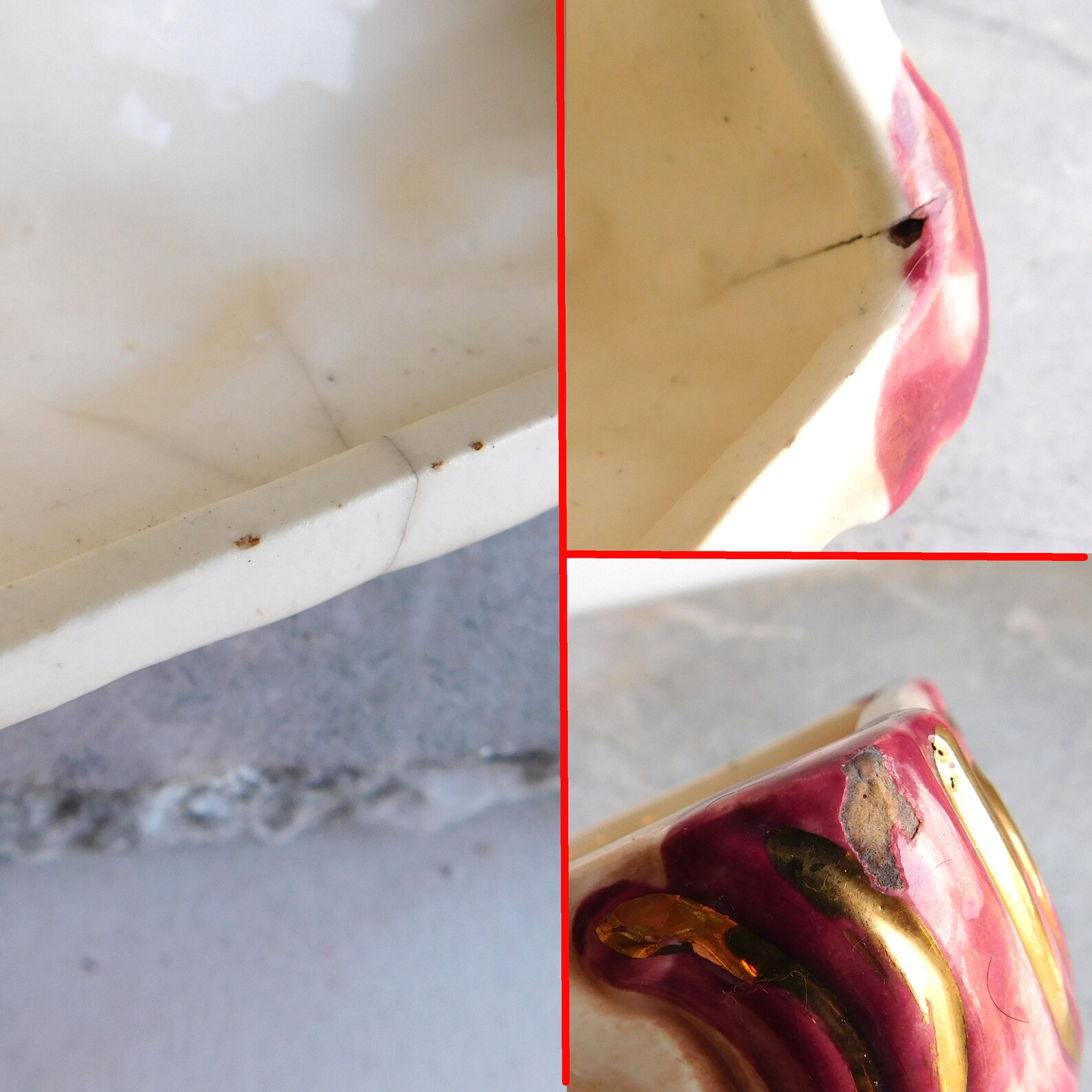 Vintage Hand-painted and Gilded Pottery Trinket Box Ornate - Etsy