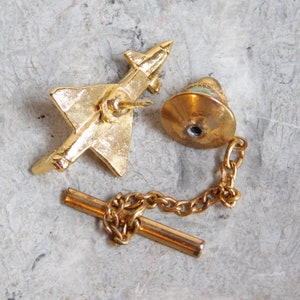 Vintage Fighter Jet Tie Tack Pin - Goldtone X-31 EFM by Rockwell ...