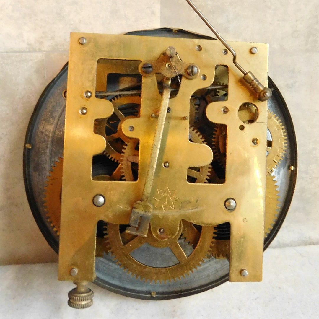 Vintage to Antique Junghans Brass Clockworks Pendulum Chiming Clock ...