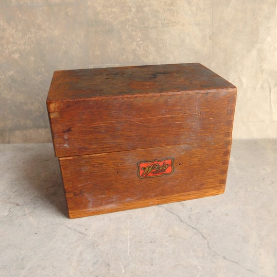 Vintage Weiss Small Wooden File Box for 2-1/2 X - Etsy