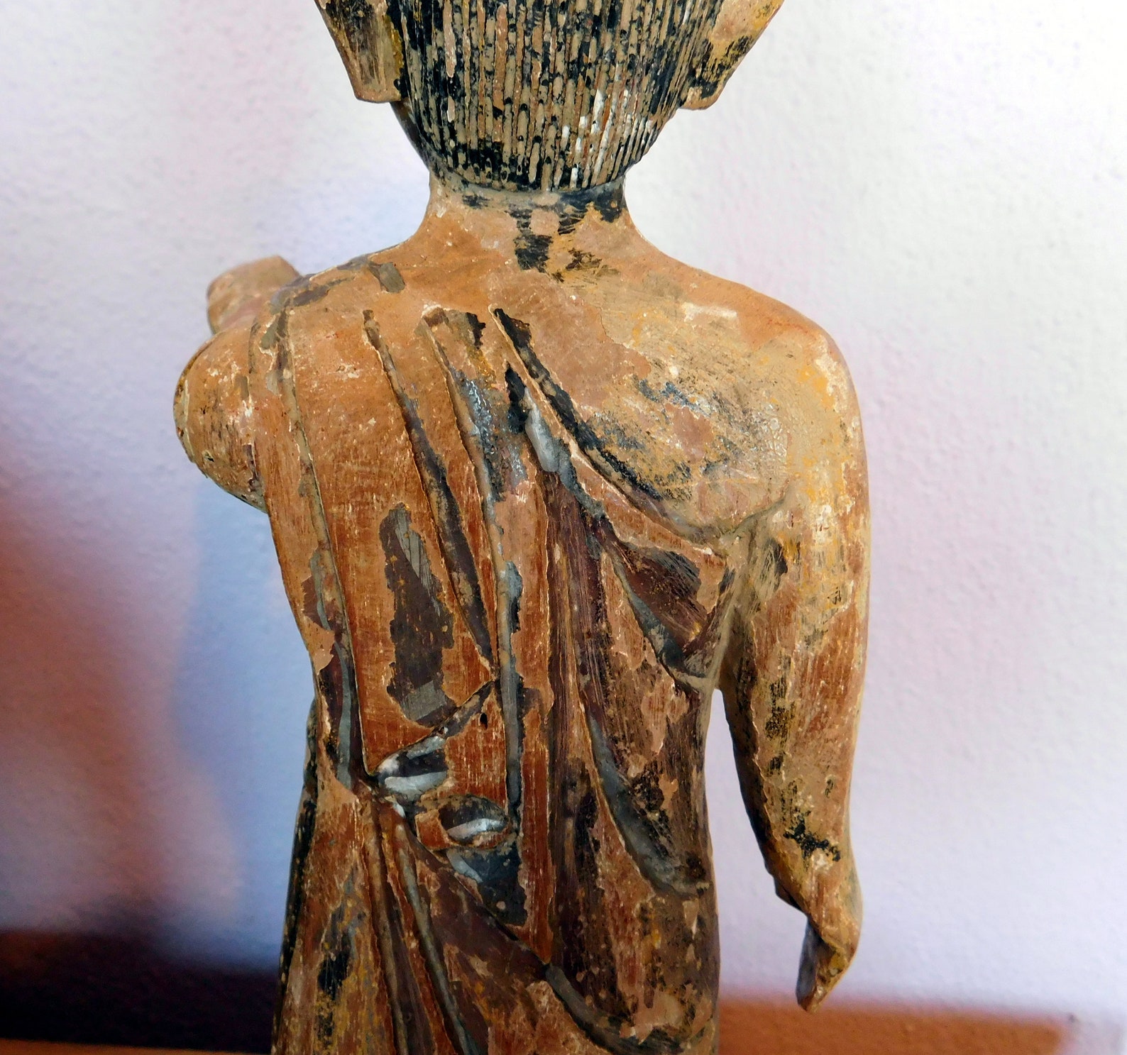 OLD Antique Carved Wood Religious Santos / Santo Figure / 18th or 19th ...
