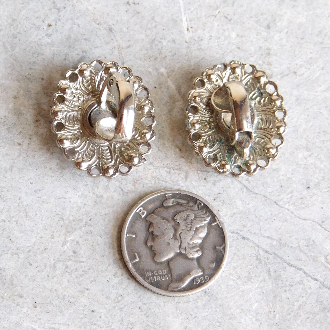 Vintage 1928 Brand Victorian Style Clip Earrings Faux | Etsy