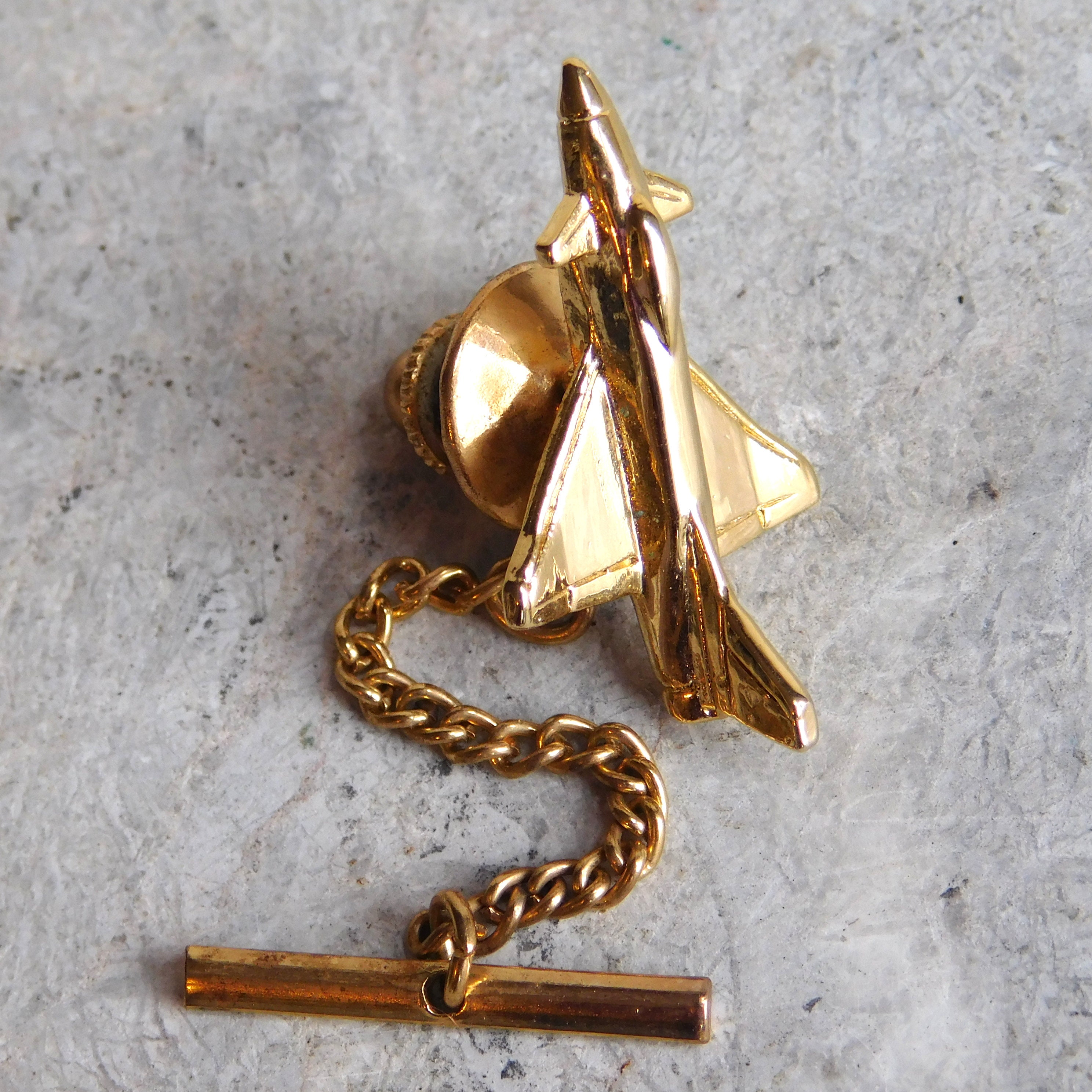 Vintage Fighter Jet Tie Tack Pin - Goldtone X-31 EFM by Rockwell ...