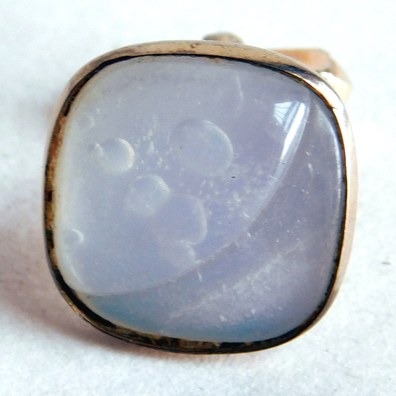 Vintage Anson Faux Moonstone Lucite Cuff Links Rounded - Etsy