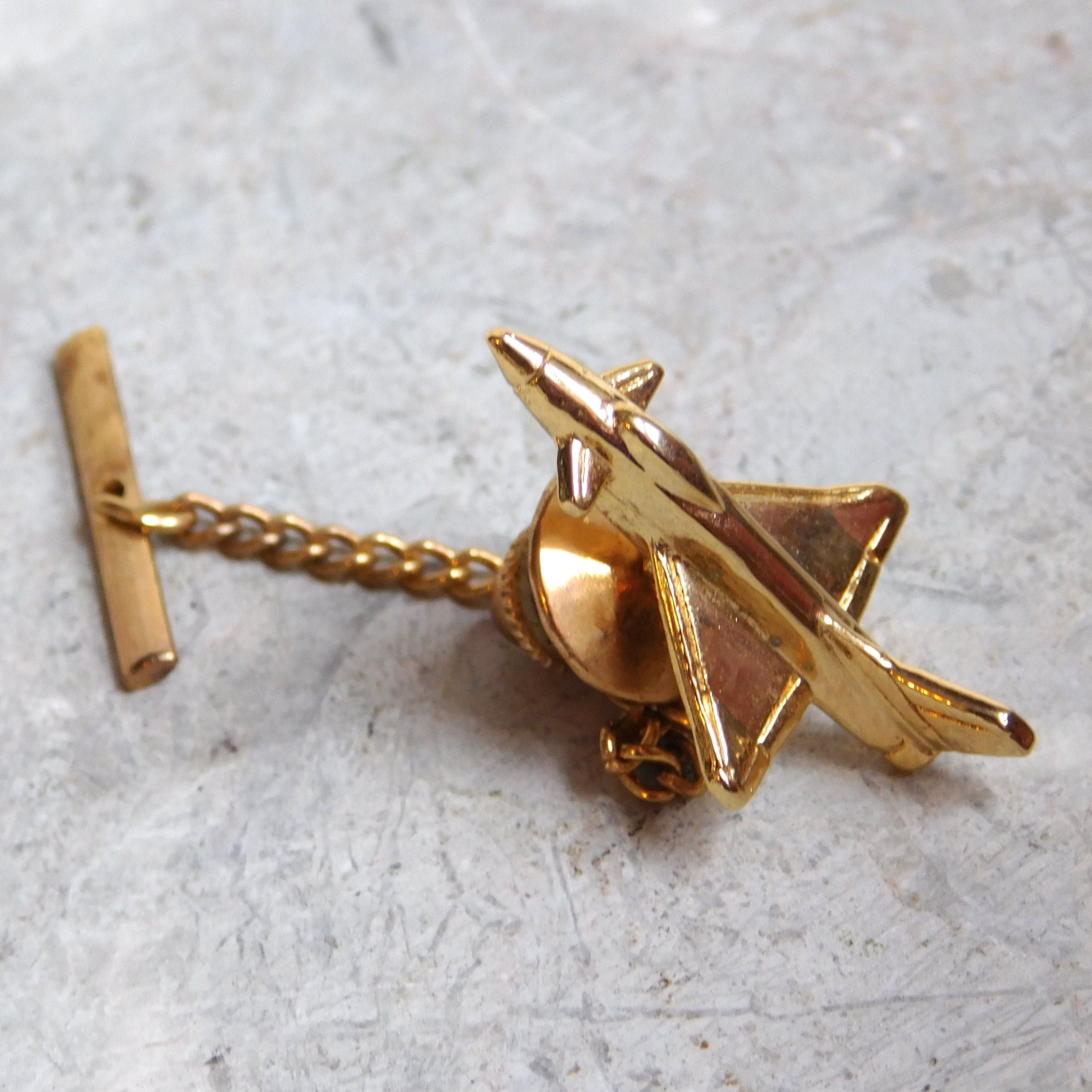 Vintage Fighter Jet Tie Tack Pin - Goldtone X-31 EFM by Rockwell ...