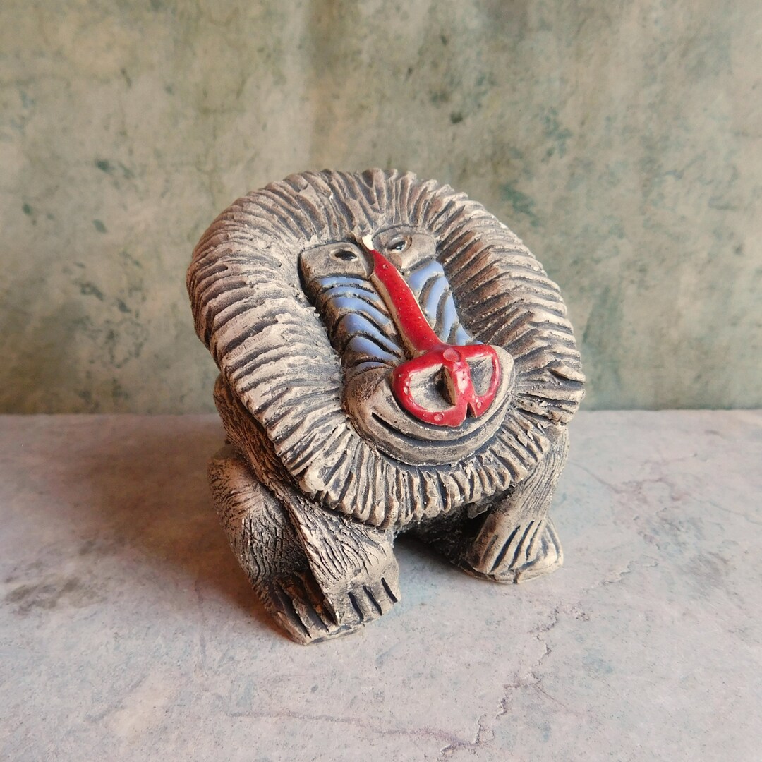 Vintage Artesania Rinconada Baboon Ceramic Figurine - 1972-1984 - Made ...