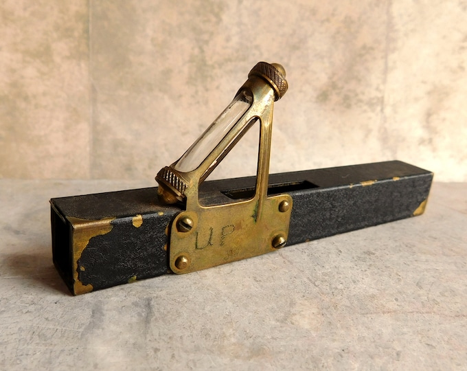 Vintage Matthews Teleheight Surveying Tool - Brass W/ Bubble Level ...