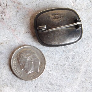 Antique Victorian Morpho Sterling Silver Reverse Painted Brooch - Real ...