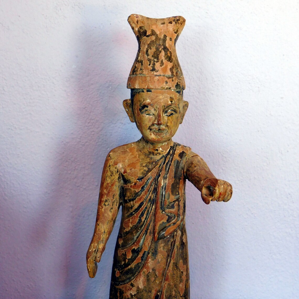 OLD Antique Carved Wood Religious Santos / Santo Figure / 18th or 19th ...
