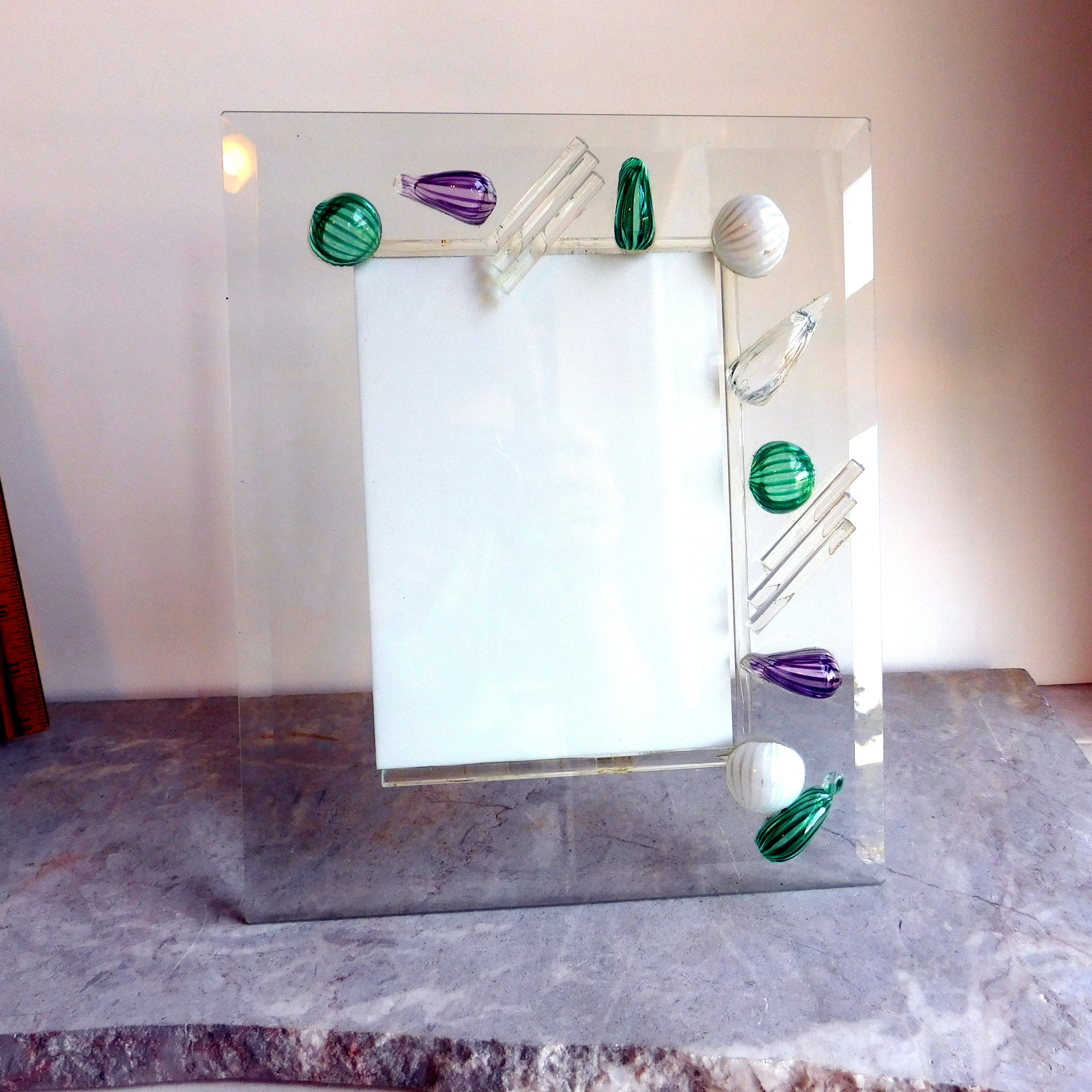 Vintage Art Glass Picture Frame Hand-Blown Glass | Etsy