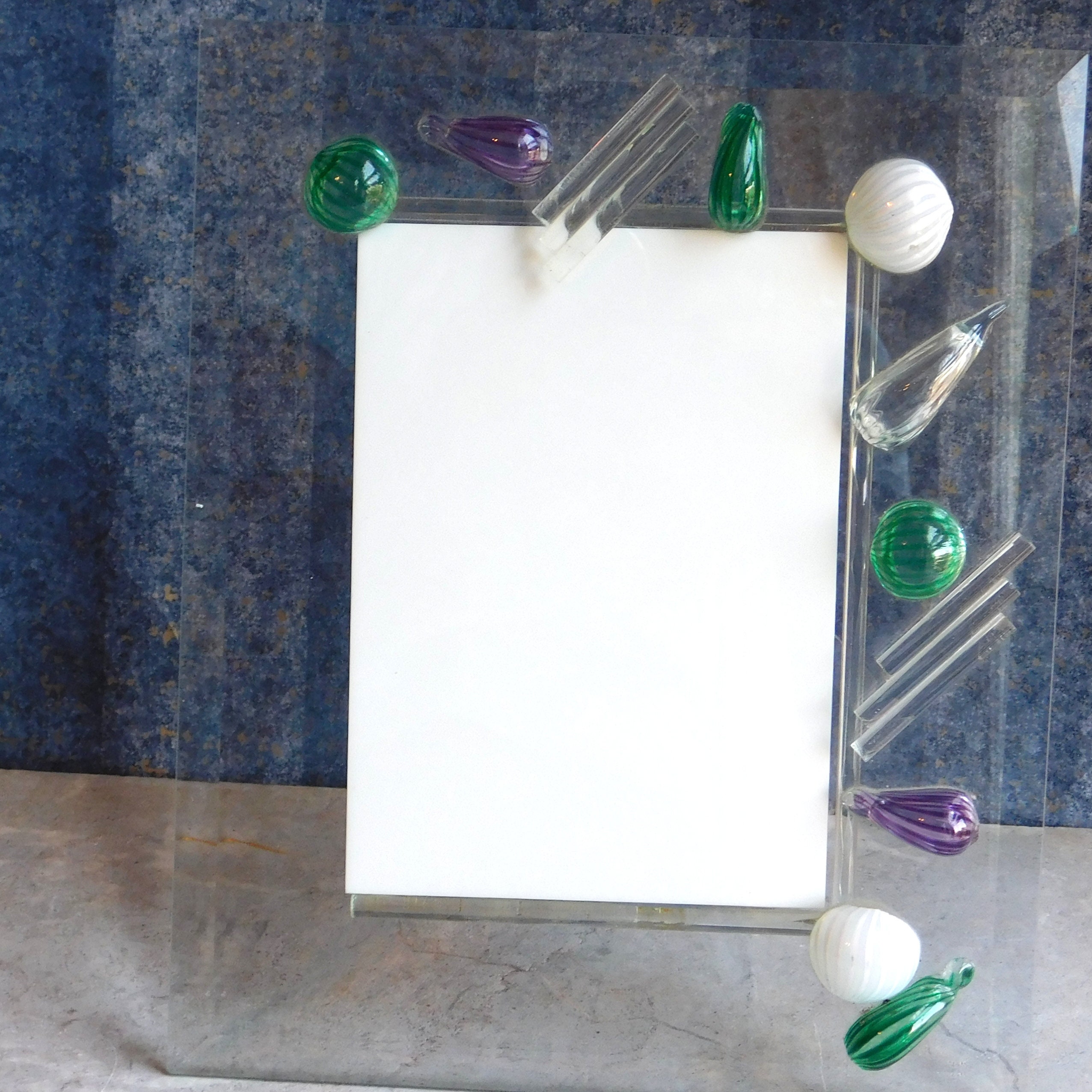 Vintage Art Glass Picture Frame Hand-Blown Glass | Etsy