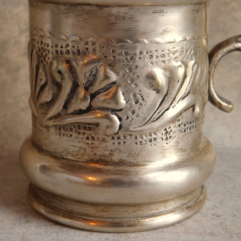 Vintage to Antique Embossed Silverplate Mini-tankard / Flagon / Stein ...