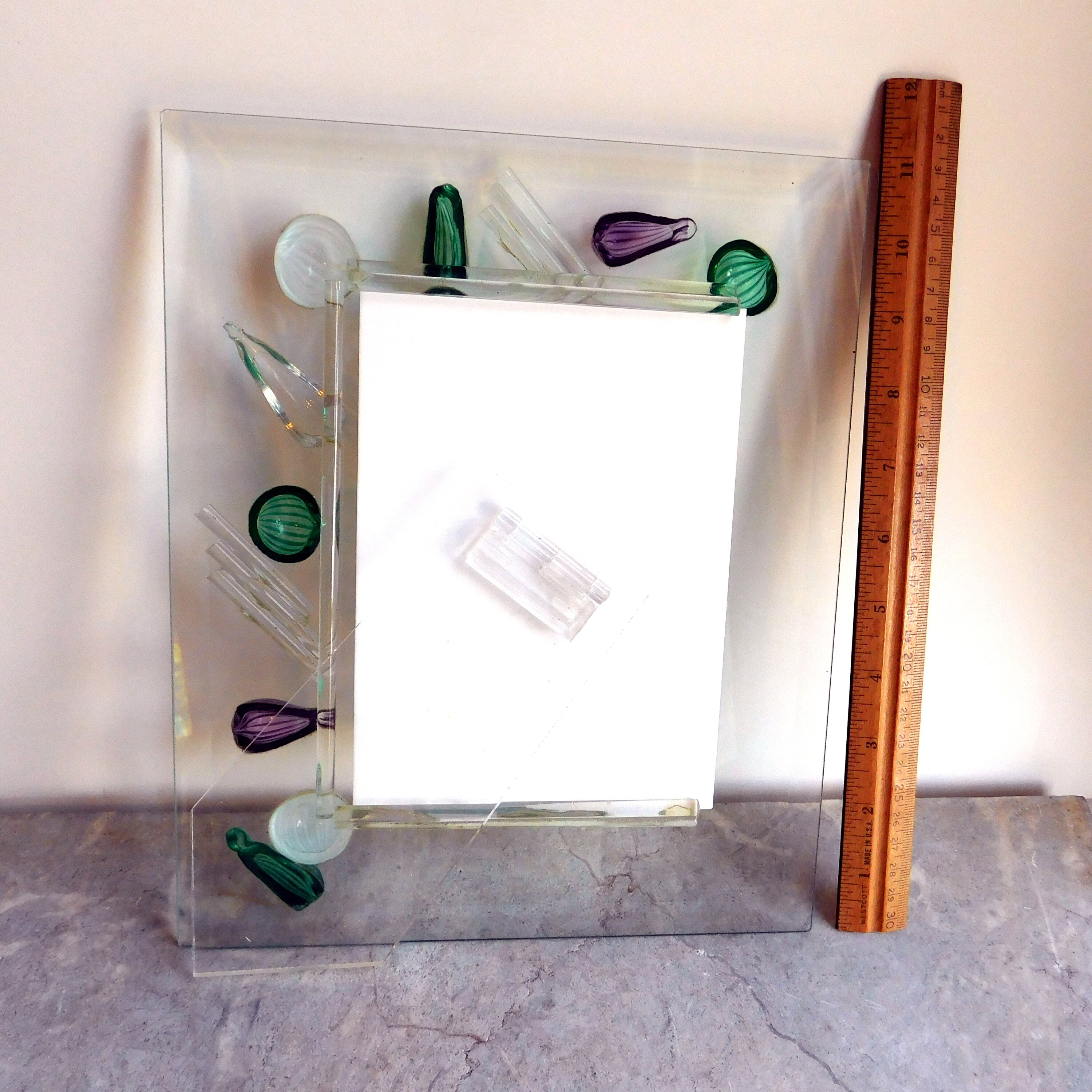 Vintage Art Glass Picture Frame Hand-Blown Glass | Etsy