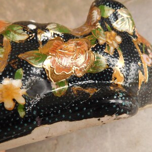 Vintage Satsuma-style Ceramic Cat - Hand-painted, People on a Boat ...