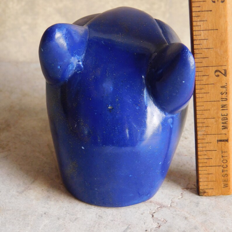 Vintage Lapis Lazuli Hand-carved Cat's Head Paperweight - Etsy
