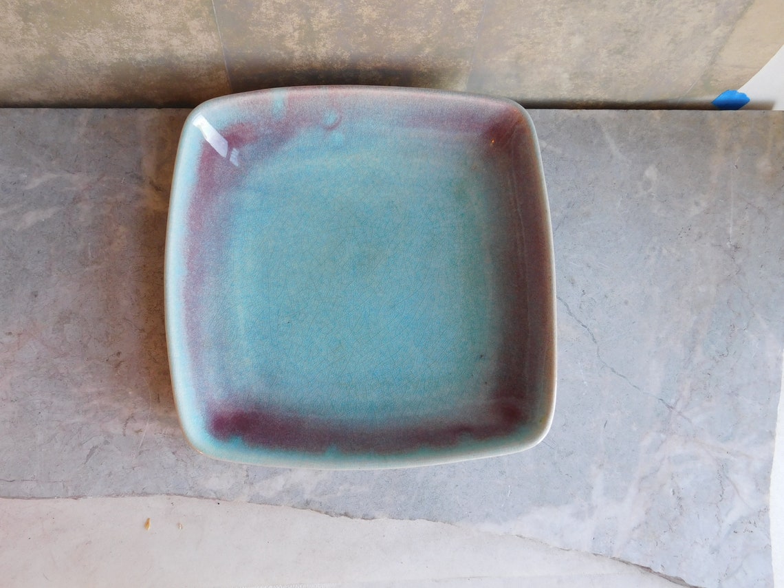 Vintage Mid-century Modern Ceramic Ashtray - Large Rounded Square in ...