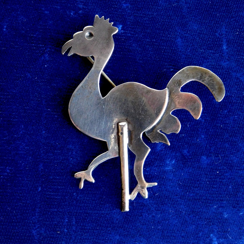 Vintage Large Sterling Silver Turkey Brooch / Pin - Etsy